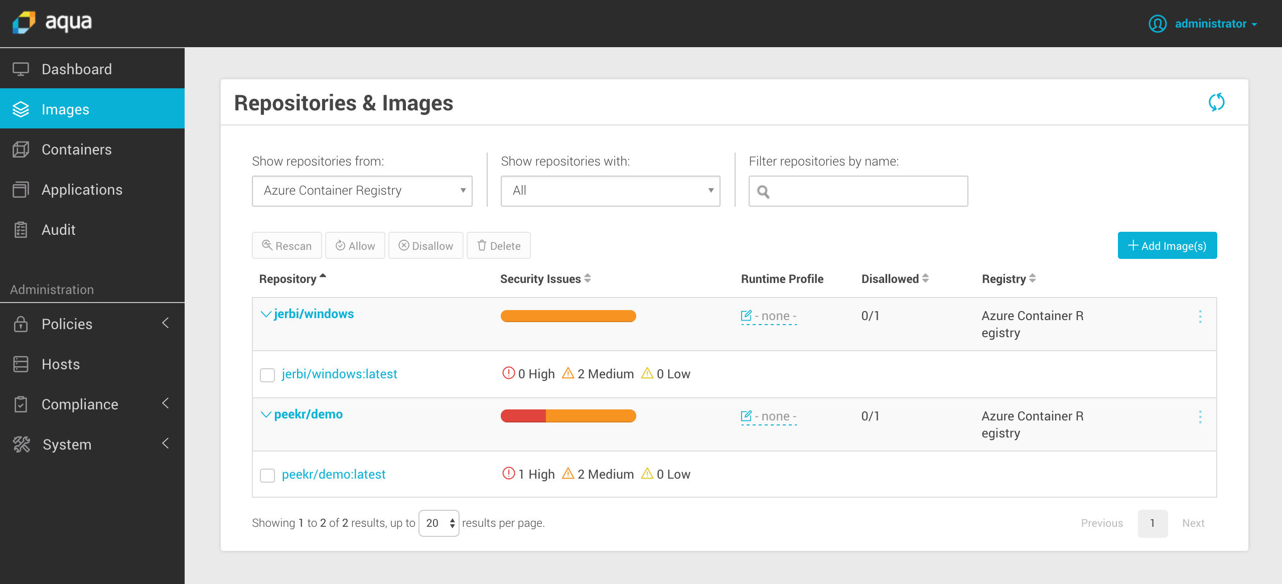 Image Vulnerability Scanning in Azure Container Registry Image Vulnerability Scanning in Azure Container Registry