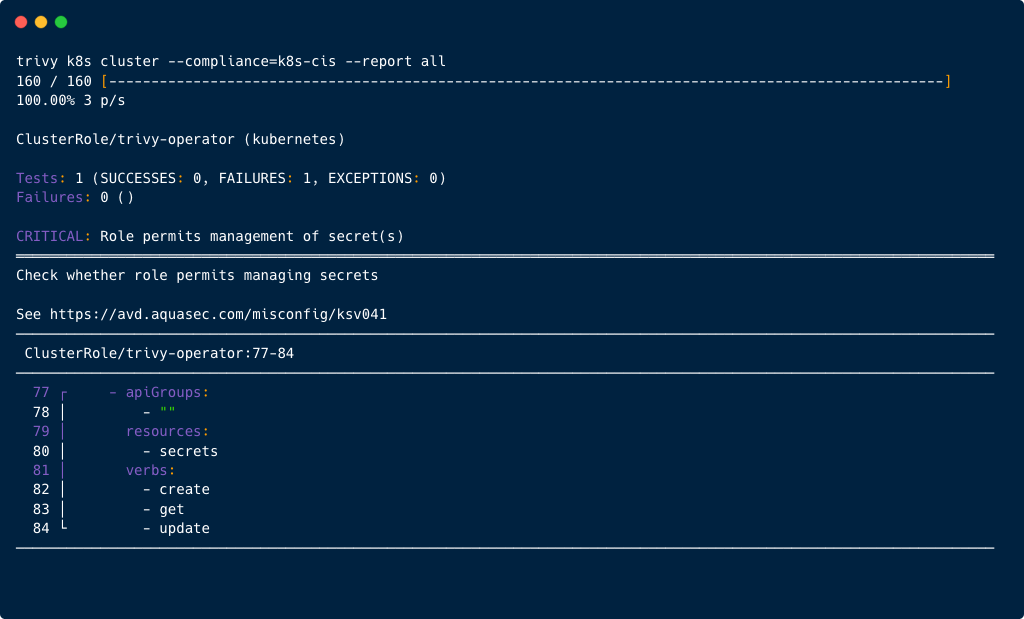 New In Trivy Kubernetes Cis Benchmark Scanning